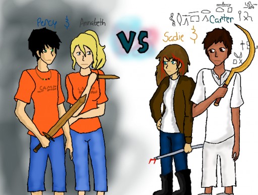 Colors Live - Percy and Annabeth vs Sadie and Carter by KatieBug760