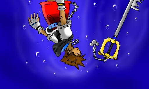 Colors Live - Sora falling in water by Yeney