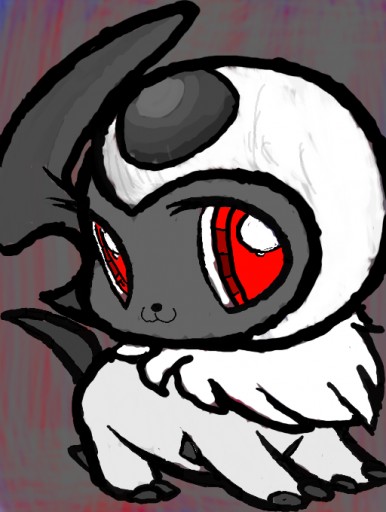 Colors Live - Absol chibi colored by Link-Pit