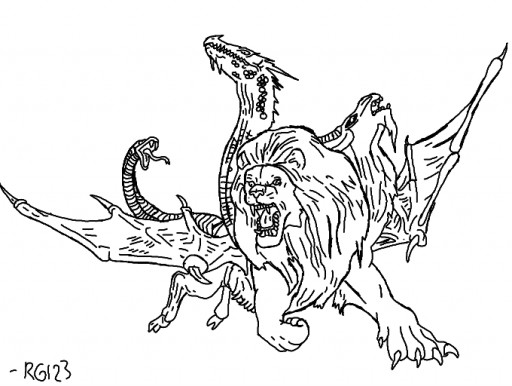 Chimera Coloring Pages