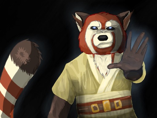 Colors Live - Red Panda Jedi by Erathor