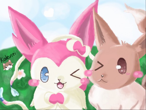 Colors Live - Sylveon and Eevee by Kakusei