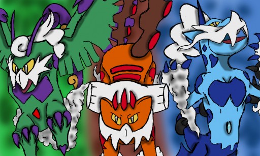 Colors Live - Therian Forme Trio by AshTheWolfy