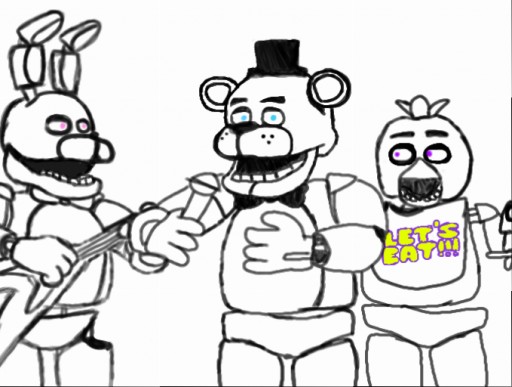 Colors Live - Traced FNaF crew 3/5 by Le Insane Samantha