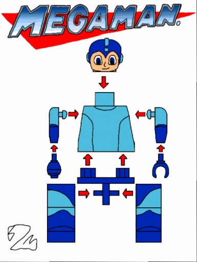 Colors Live - Lego Mega Man Mini-Figure Assembly by brianzmiller1988