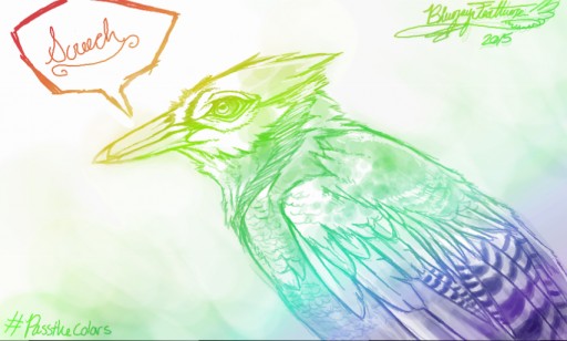 Colors Live - Rainbow Jay by BlueJayfeathers