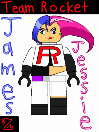 Colors Live - Lego Team Rocket Minifigure- Half & Half by BZM_Creations