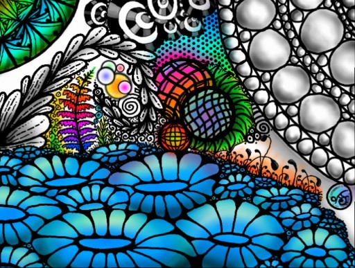 Colors Live - Zentangle #1 by Emperor Angelfish