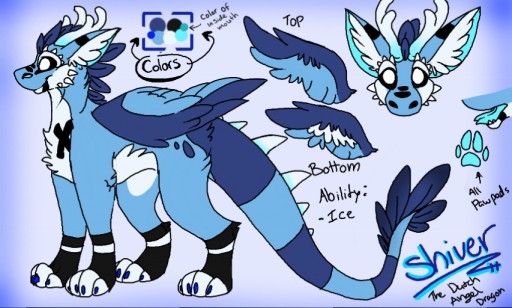 Colors Live - Shiver the Dutch Angel Dragon Ref Sheet #1 by Umbra Dragon