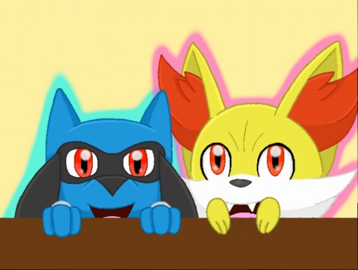 Colors Live - Riolu & Fennekin by Dawnera