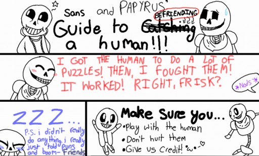 Colors Live - Sans and Papyrus - Befriending a human! by NightmareSans