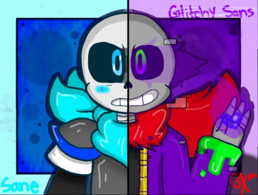 Colors Live - Sane and Glitchy Sans by Glitchy-Yoshinator