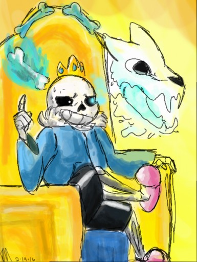 Colors Live - king sans by Crunchynugget