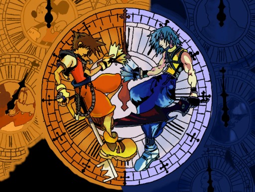 Colors Live - KH CoM Sora and Riku. Station of Awakening? by twewyfan