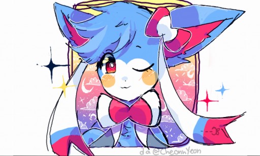 Colors Live - Aesthetic Sylveon by yioyio