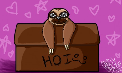 Colors Live - Sloth in a box by CandyDragon