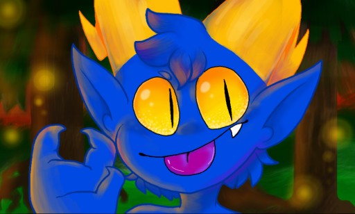 Colors Live - Nameless blue imp by Noctilucheli