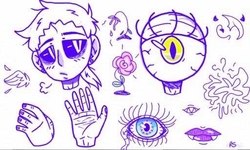 Colors Live - weird doodles.. by -!RainbowSplat!-