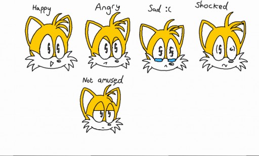 Colors Live - Tails Expression Sheet by Animagination_Draws