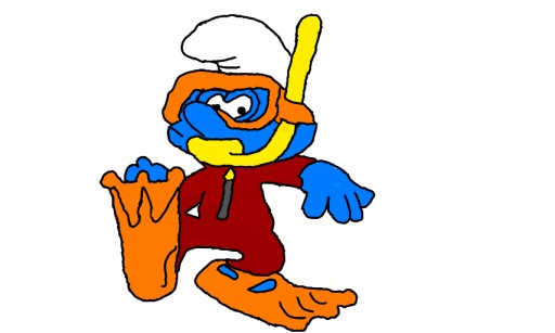 Colors Live - swimming smurf by lucas4452