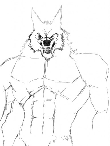 Colors Live - werewolf outline by theman69