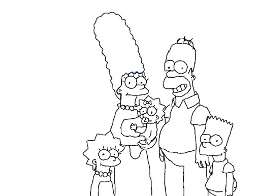 Colors Live - simpsons outline by jam123