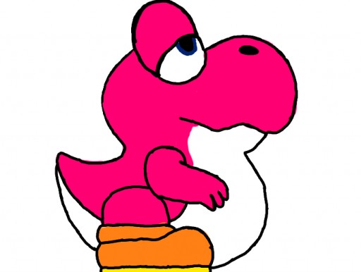 Colors Live - Pink baby yoshi by Nintendonut24