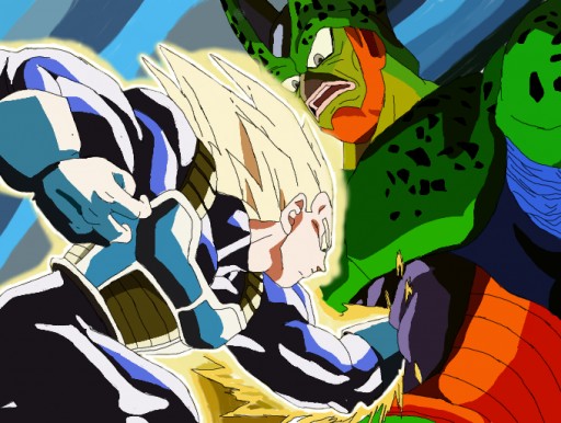 Colors Live - super vegeta vs cell by gokudu95