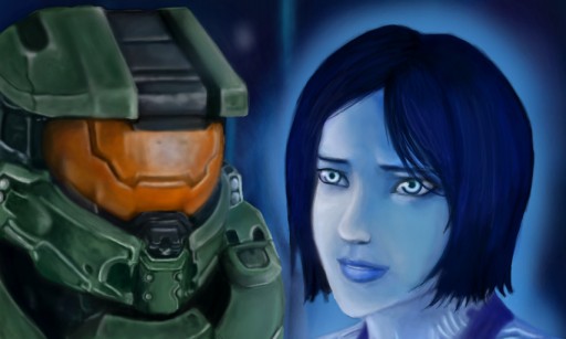Colors Live - Cheif and Cortana by Lynarc