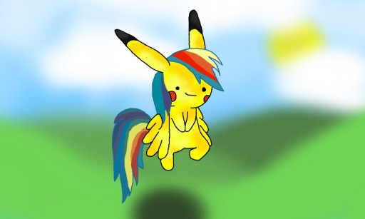 Colors Live - Rainbow dash- Pikachu by Tagaru