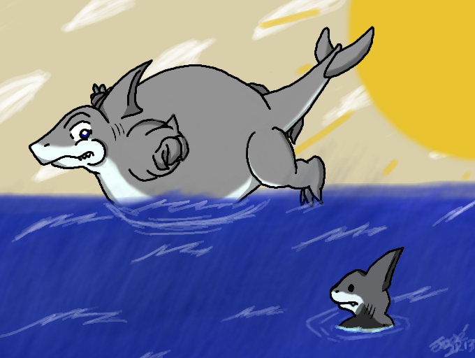 Colors Live - Inflated Shark :Free Commie: by DougFluff345