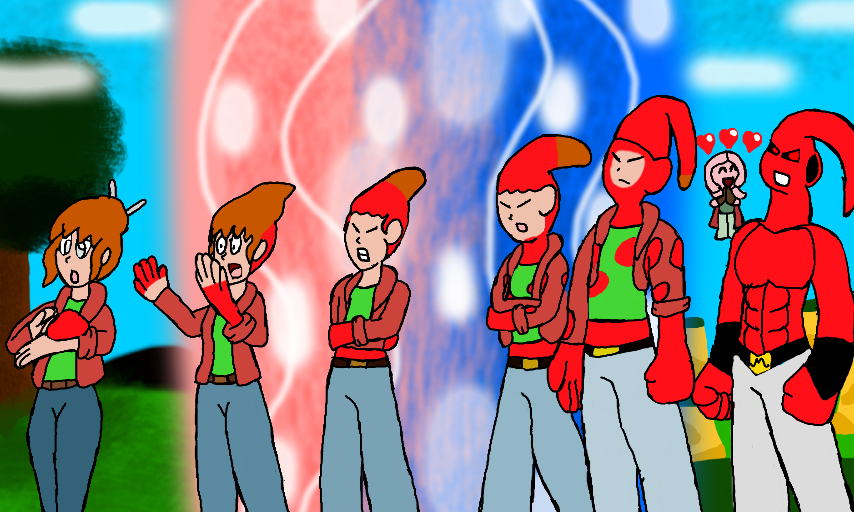 Colors Live - Red Super Buu TGTF commission by Klonoahedgehog