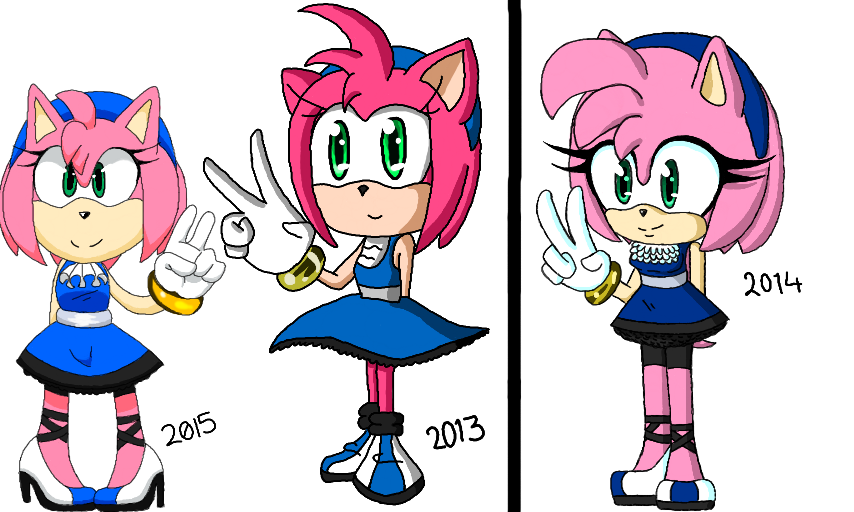 Colors Live - Amy, before and after and after by MangaAnon
