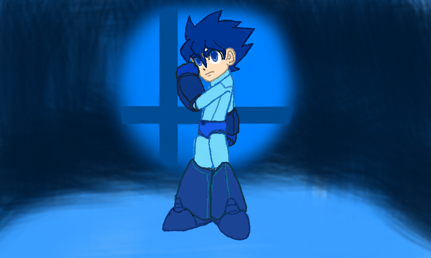 Colors Live - megaman with helmet off by ultronsu17