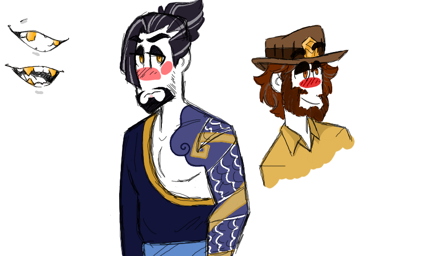 Colors Live - junkrat teeth, hanzo and mccree by Lovesick-Loser