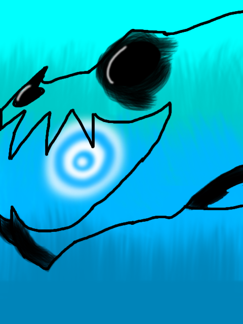 Colors Live - Blue fire gaster blaster by Dragon-Queen-180