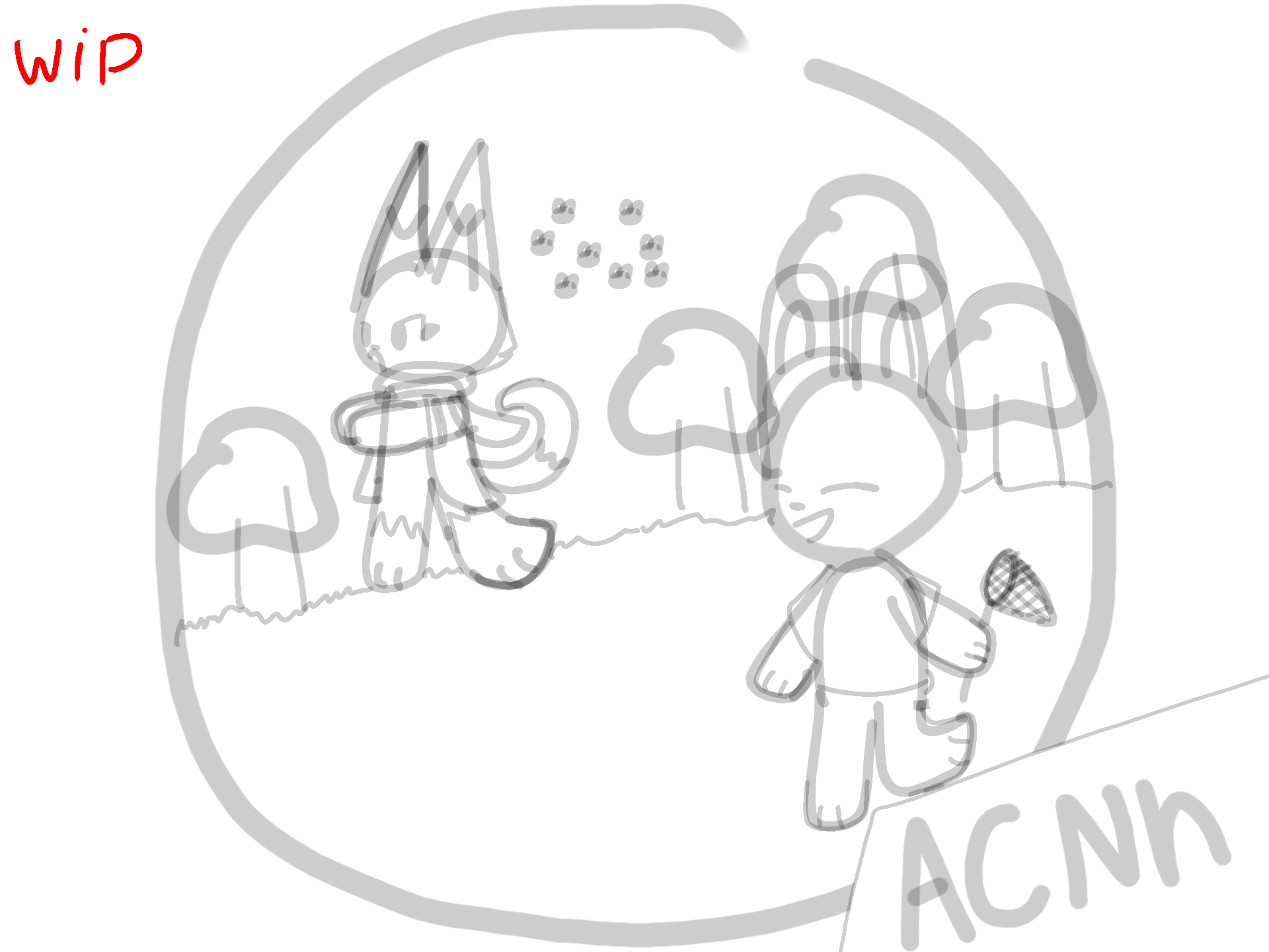 Colors Live - choco and toby in ACNH by choco_black_cat