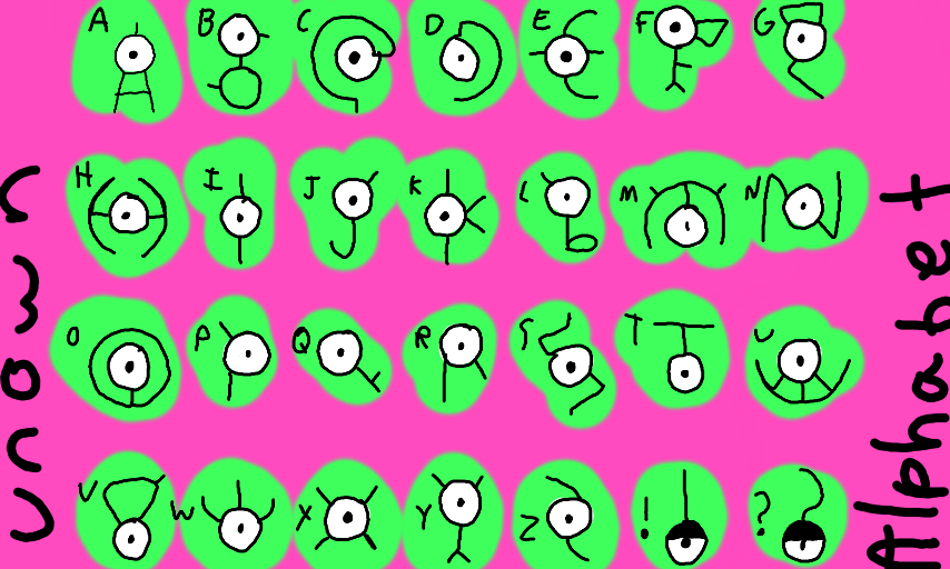 Colors Live - Unown Alphabet by Victi