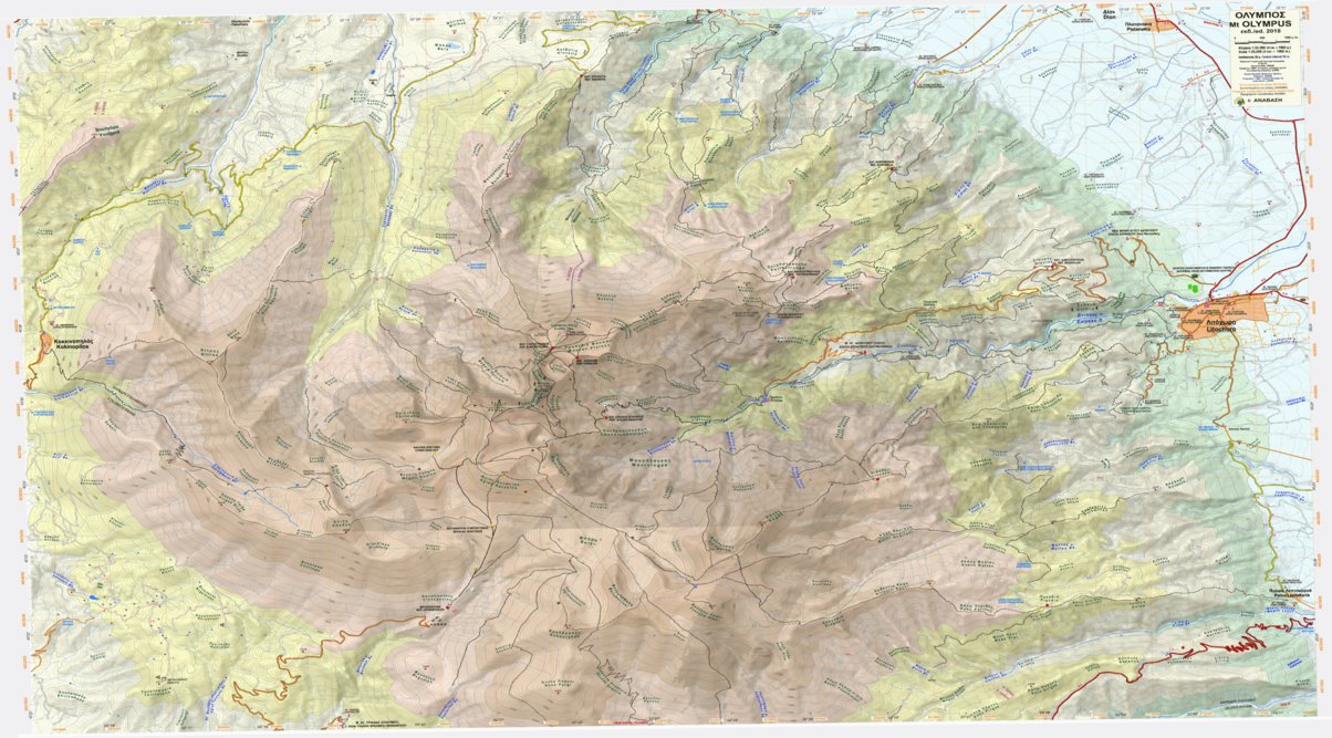 Mount Olympus Map Mythology