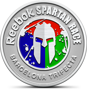 2014 Barcelona Spartan Trifecta Finisher Badge