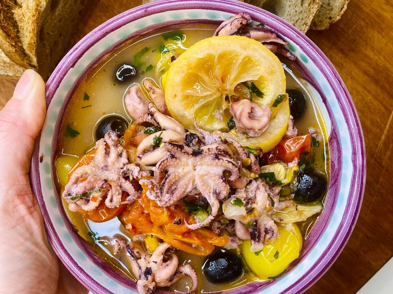 Baby Octopus alla Luciana recipe