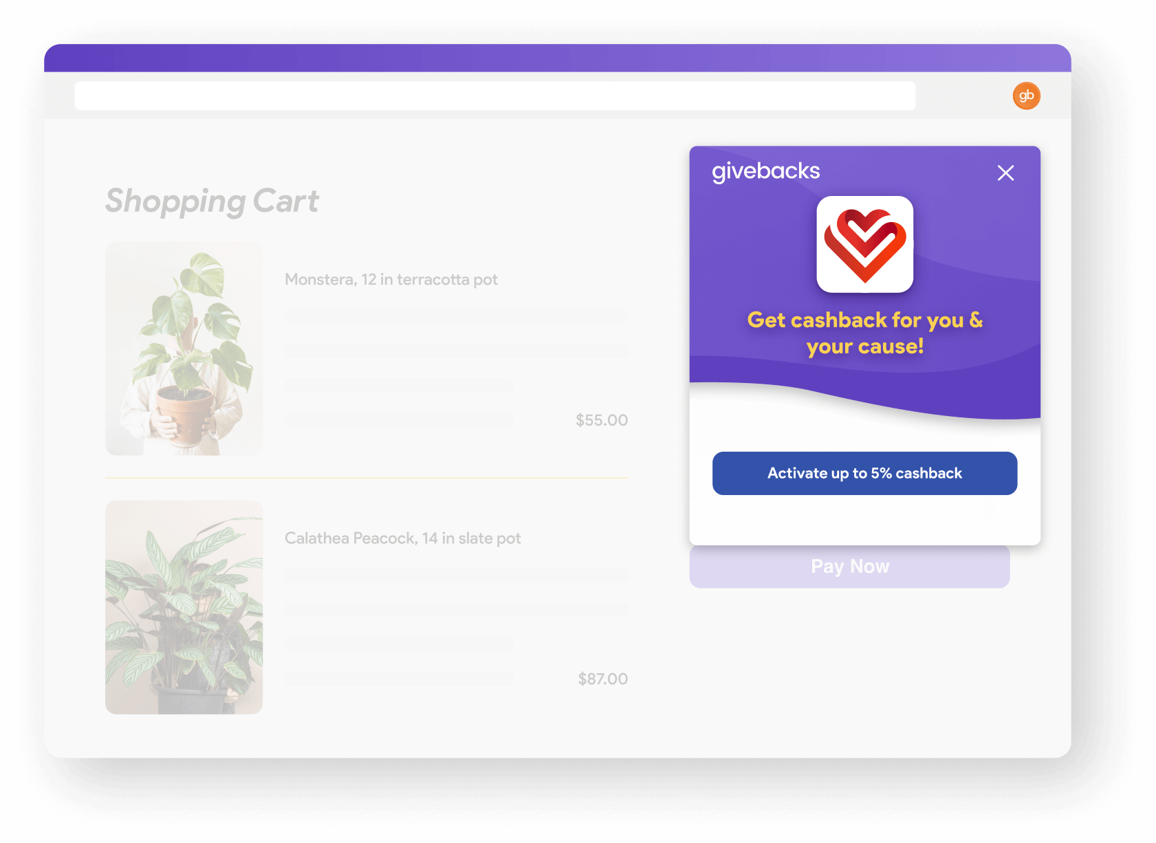 Givebacks - Get Cashback for You & Your Cause