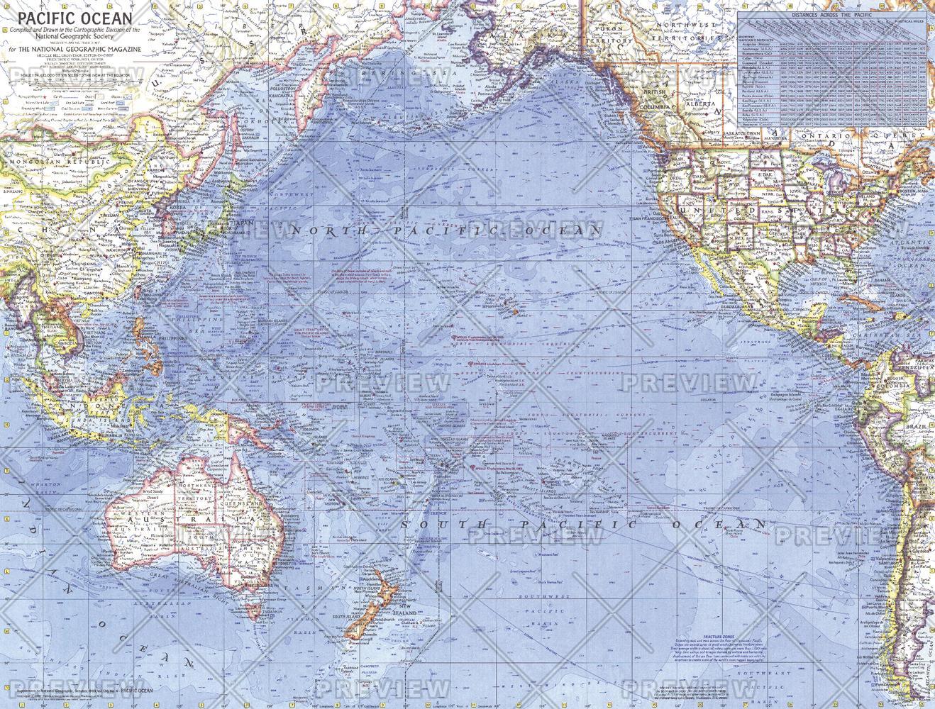 Pacific Ocean - Published 1969 : XYZ Maps