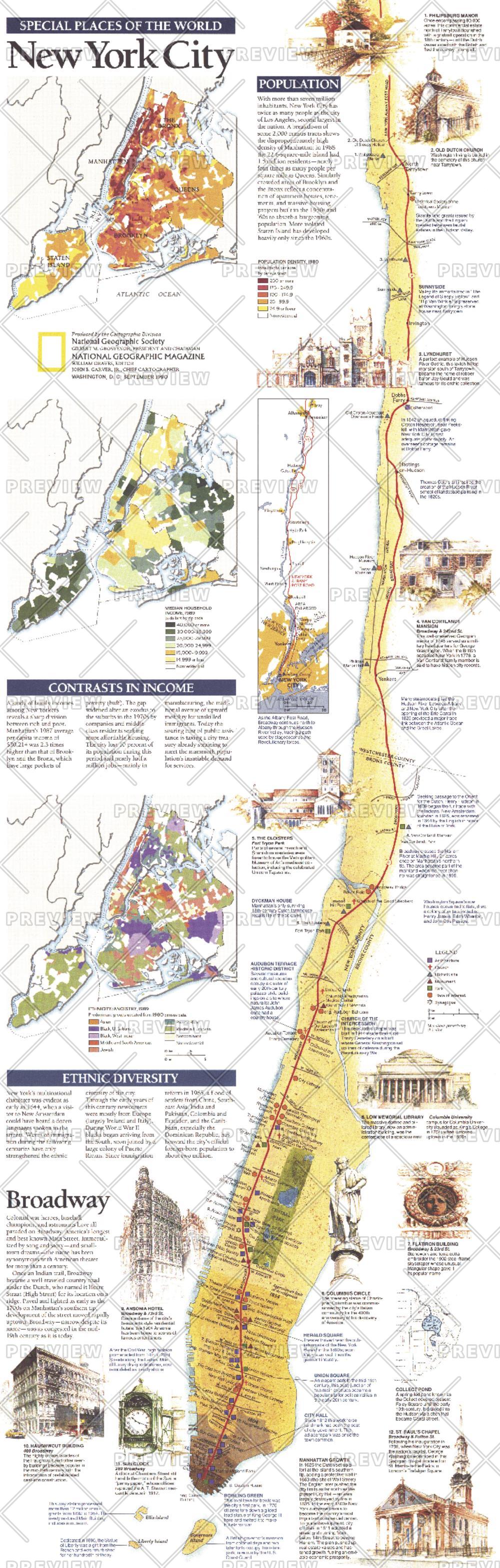 New York City - Published 1990 : XYZ Maps