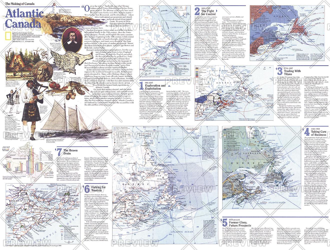 Making of Canada, Atlantic Canada Theme - Published 1993 : XYZ Maps