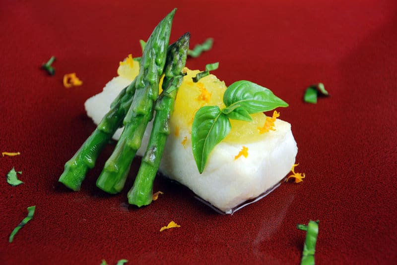Halibut with Citrus Pudding Recipe