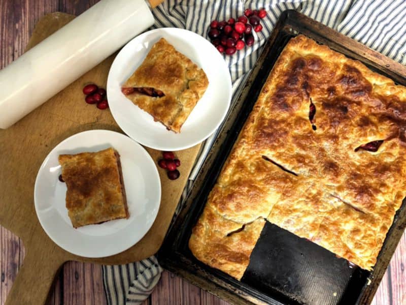 Sous Vide Apple Cranberry Slab Pie