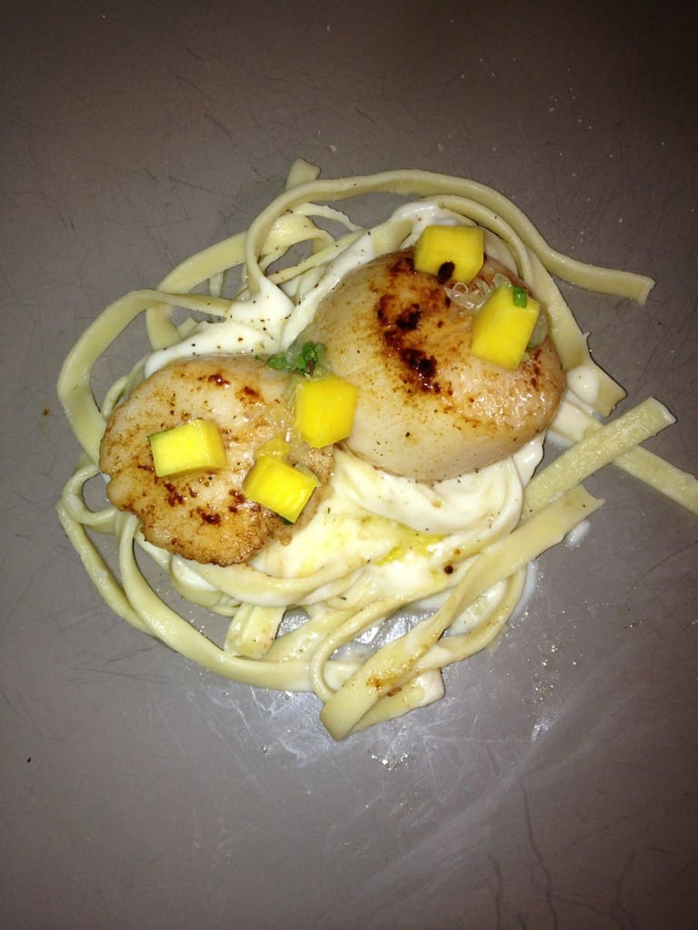 Sous Vide Scallops Recipe with Mango and Mint