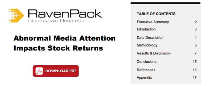 Abnormal Media Attention Impacts Stock Returns RavenPack