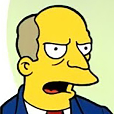 Gary Chalmers as Supreme Intelligence Chalmers (Simpsons) - Bongo Comics